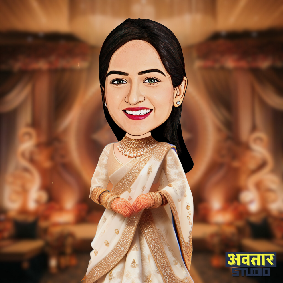 Avatar Display Picture (DP) - LADY IN TRADITIONAL ATTIRE – Avataar Studio