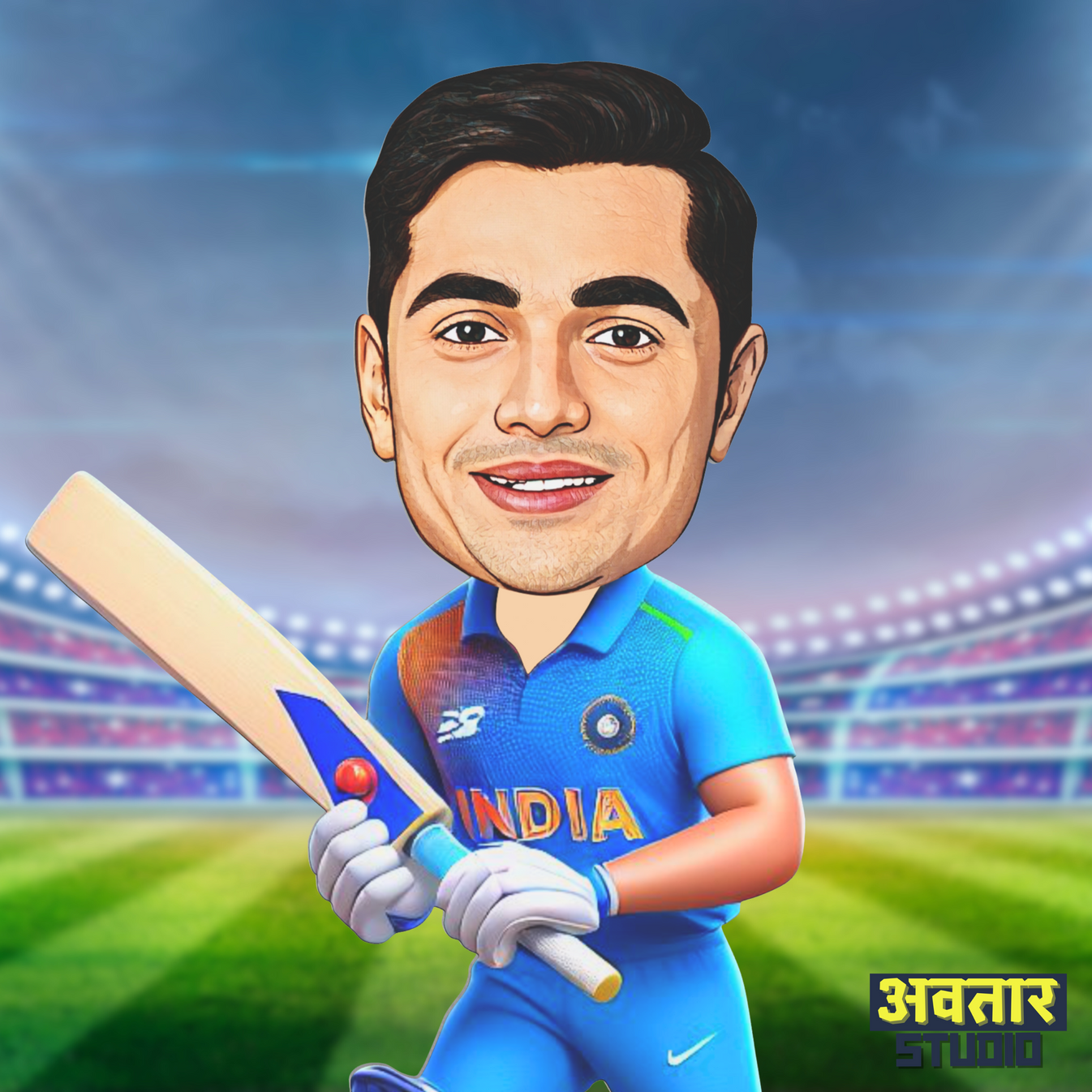 Avatar Display Picture (DP) - CRICKET BATSMAN – Avataar Studio
