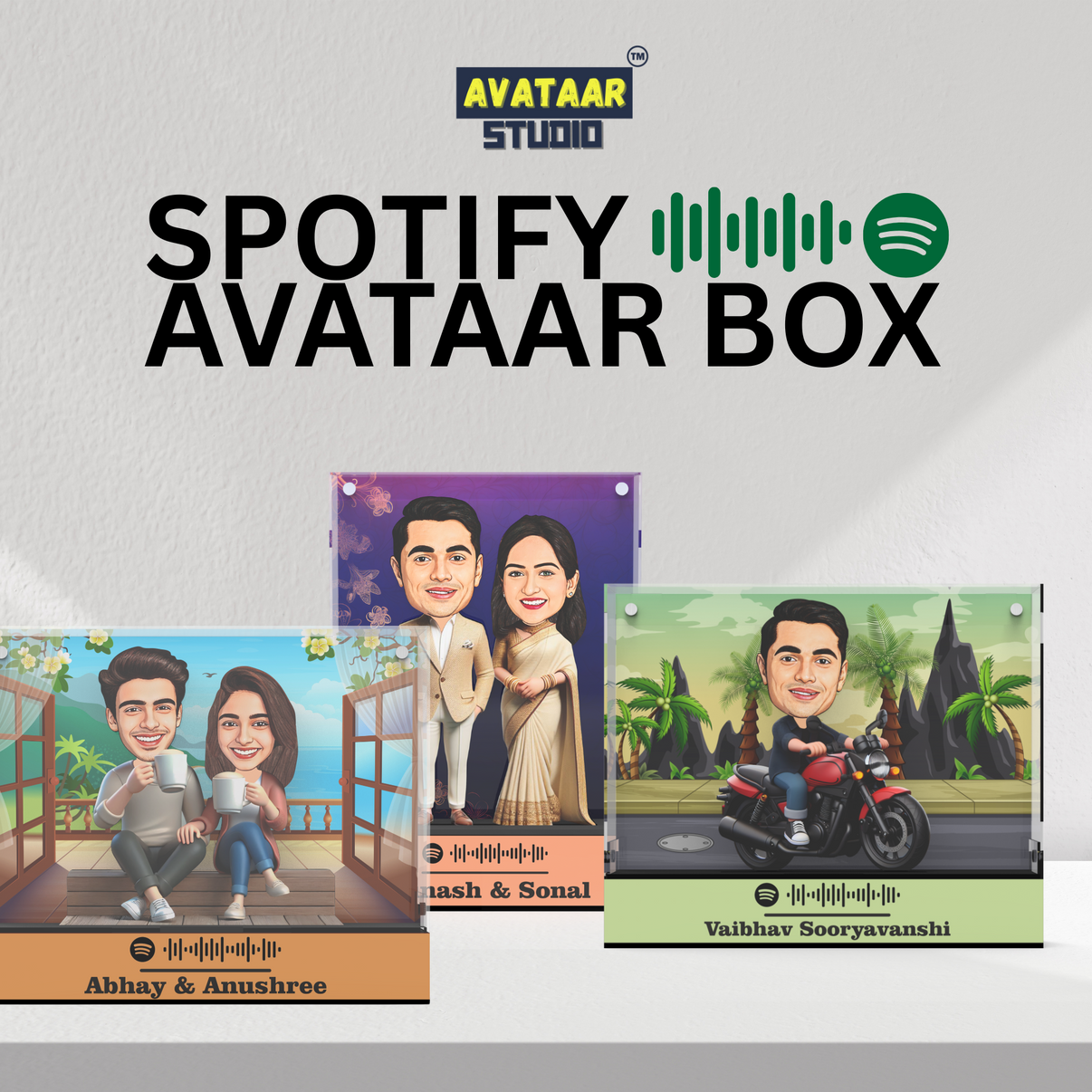 Spotify Avataar Box – Personalized Caricature with Your Favorite Song ...